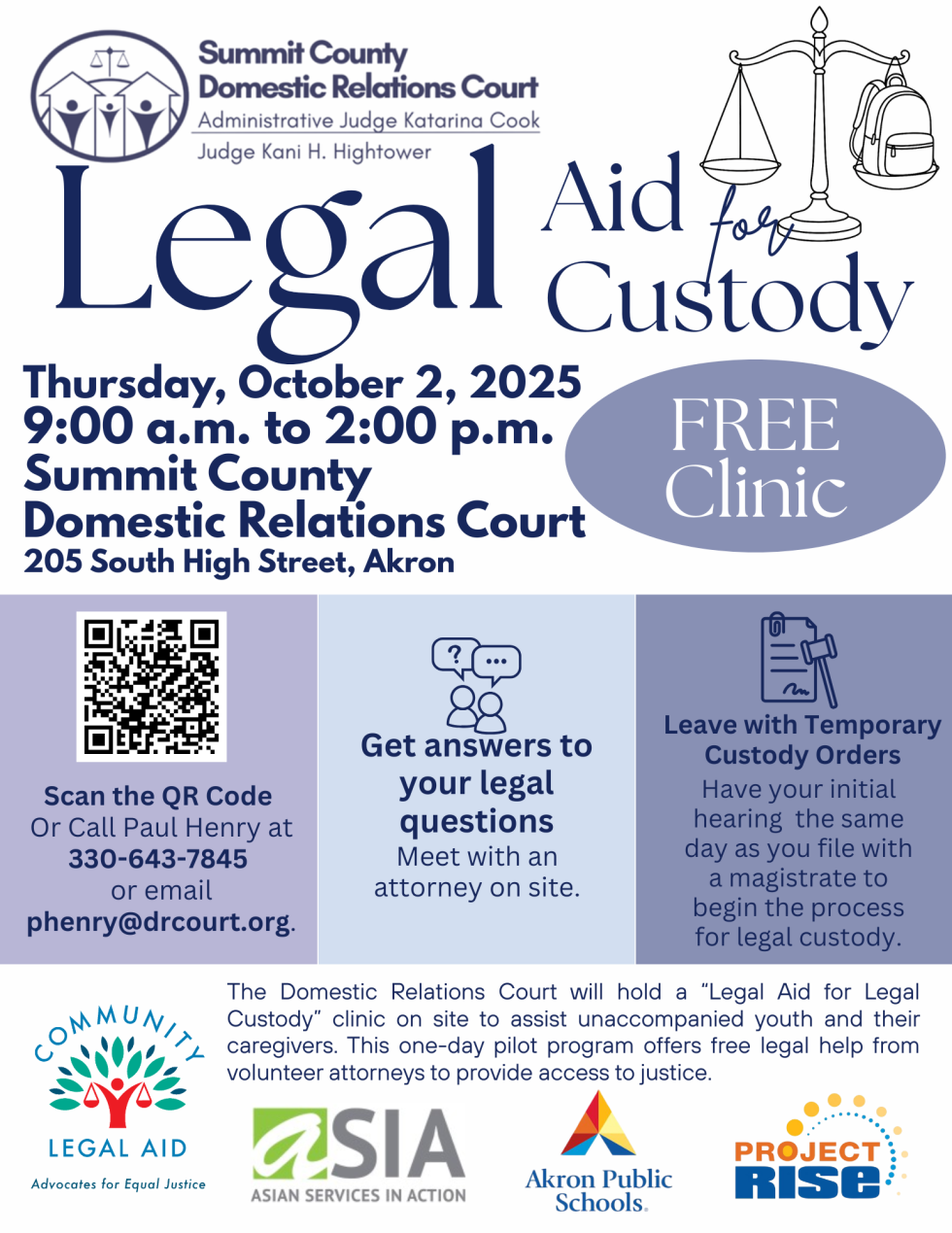 Legal Aid for Legal Custody Clinic | Summit County Domestic Relations Court